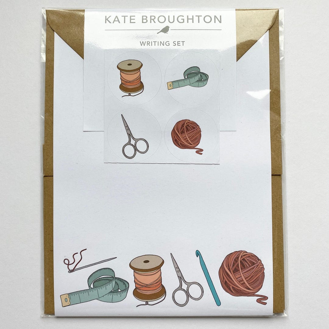 Craft Writing Paper Set With Stickers - Etsy