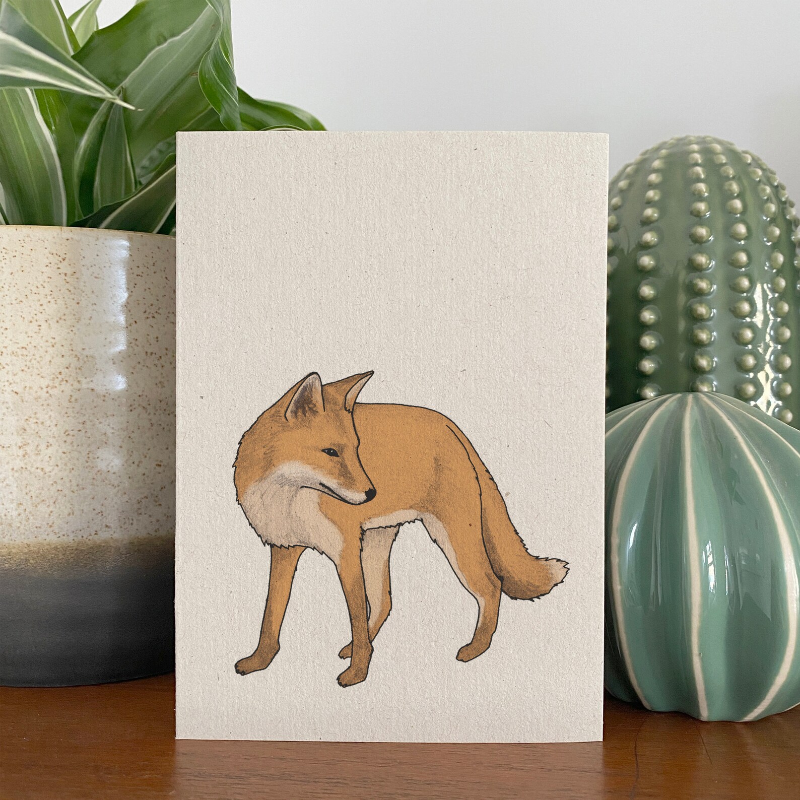 Fox Card Wildlife / Nature / Animal Illustrated Card - Etsy