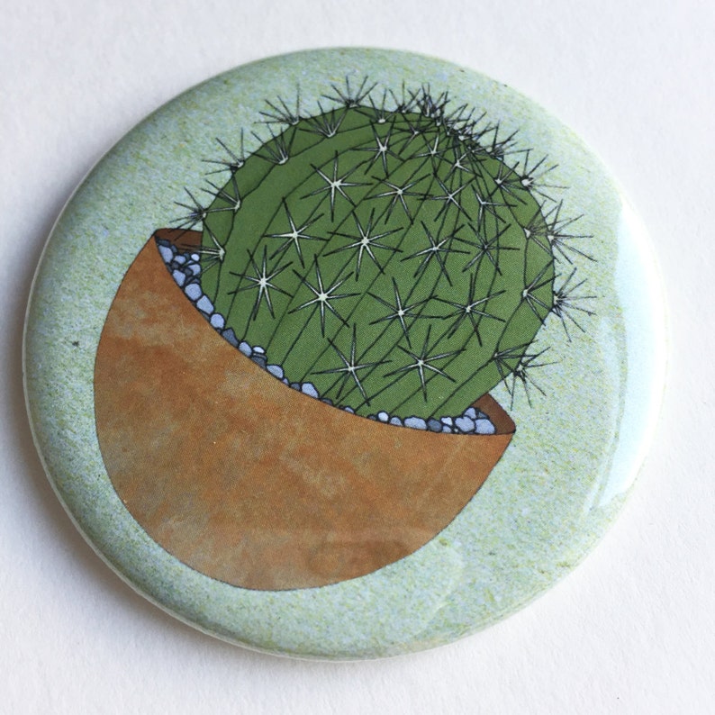 Cactus Pocket Mirror Illustrated Cacti Compact Mirror - Etsy