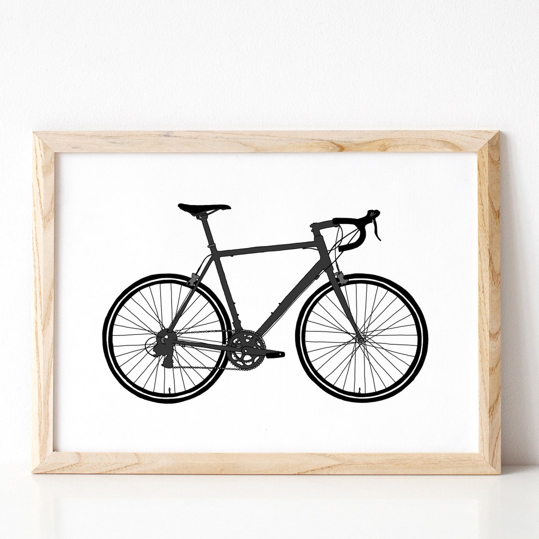 Road Bike Print Cyclist Wall Art Gift - Etsy