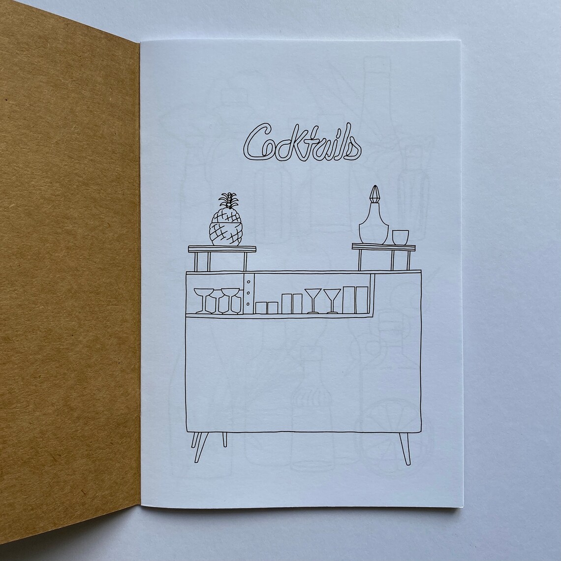 Classic Cocktails Colouring & Recipe Book Colouring Book / - Etsy