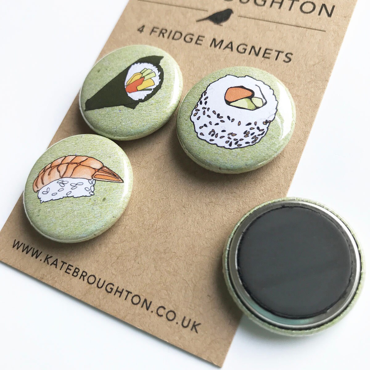 Sushi Fridge Magnets set of Four Temaki Uramaki Prawn - Etsy