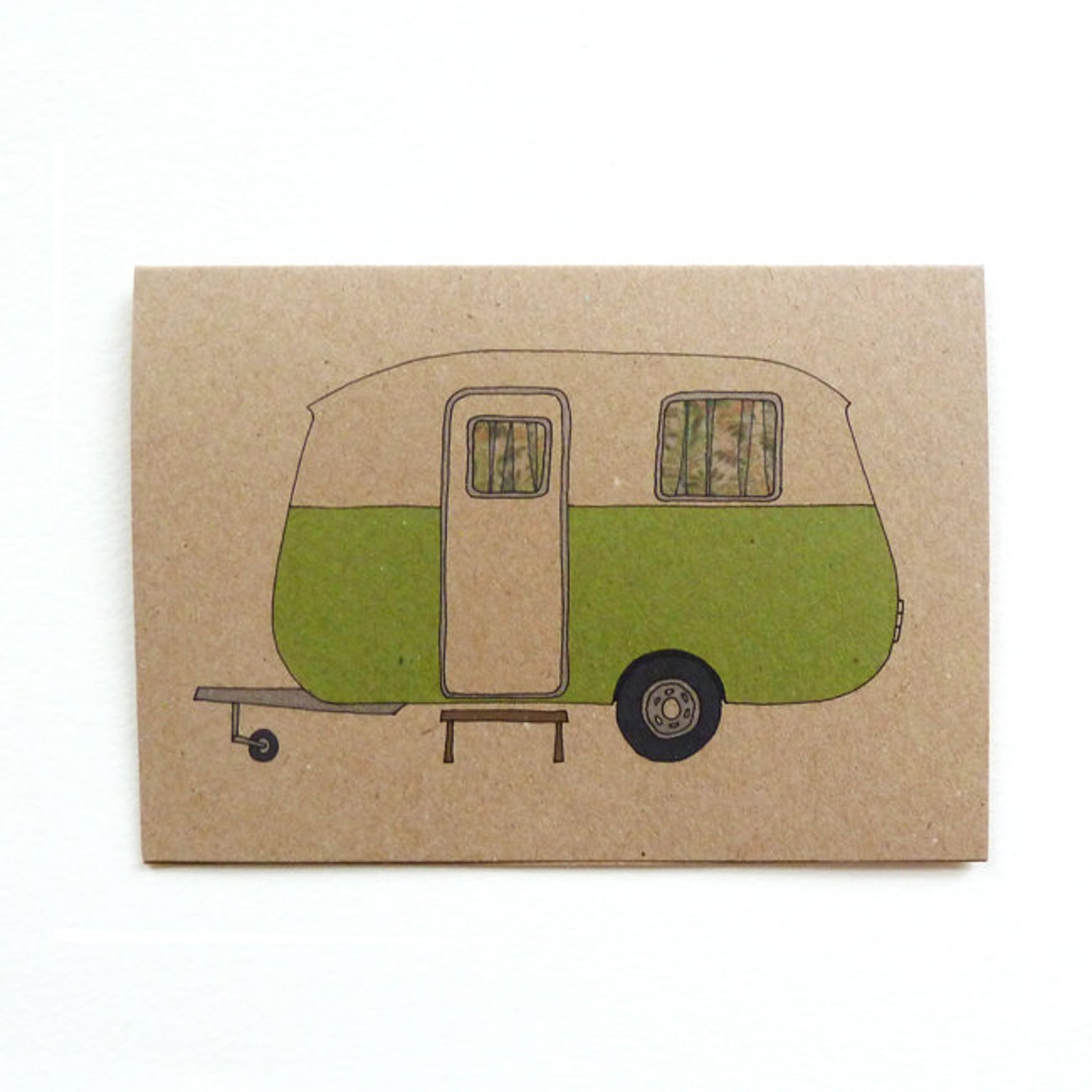 Caravan card camping / holiday / travel / vacation | Etsy