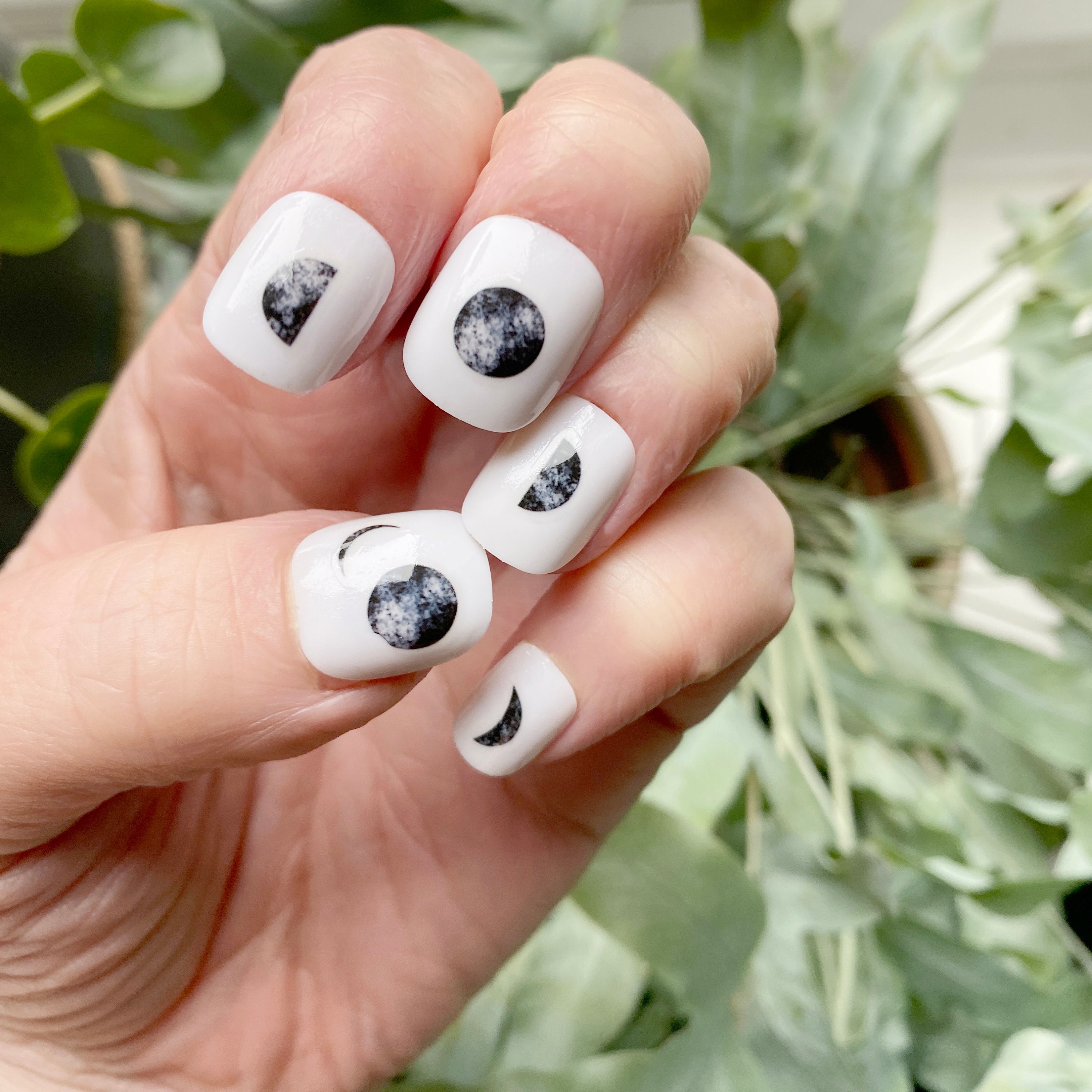 Moon Phases Nail Art