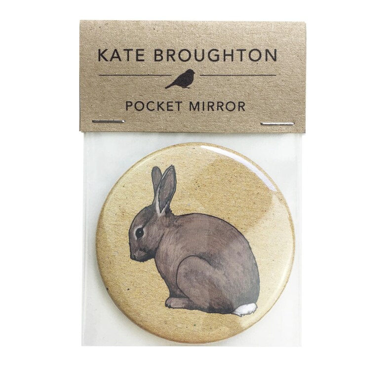 Rabbit Pocket Mirror Rabbit Mirror Compact Mirror Animal - Etsy