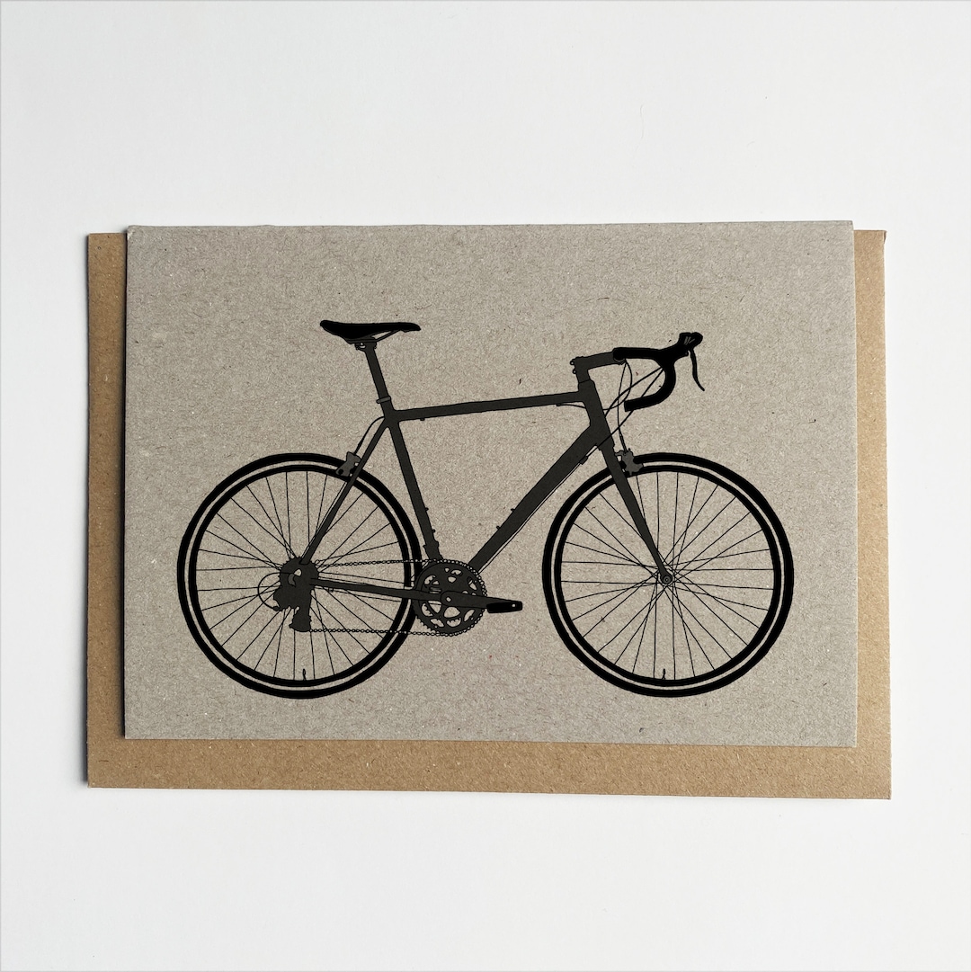 Carte vélo de route carte de voeux recyclée cycliste/cycliste - Etsy France