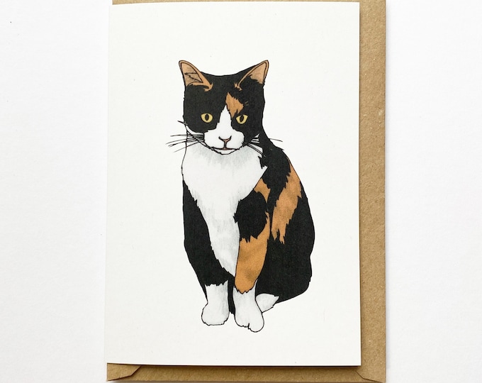 Calico Cat Card - Etsy