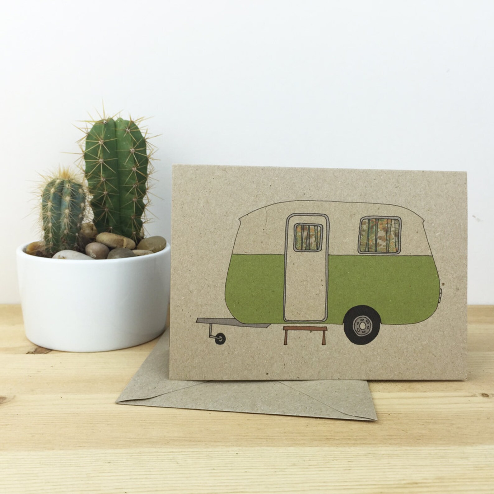 Caravan card camping / holiday / travel / vacation | Etsy
