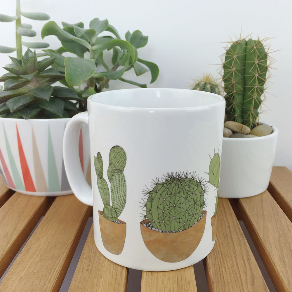 Cactus Mug Cactus Print Mug New Home Gift Cactus Gift - Etsy UK