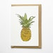 Pineapple Printed Card , Tropical Fruit Illustration , Eco Friendly ...