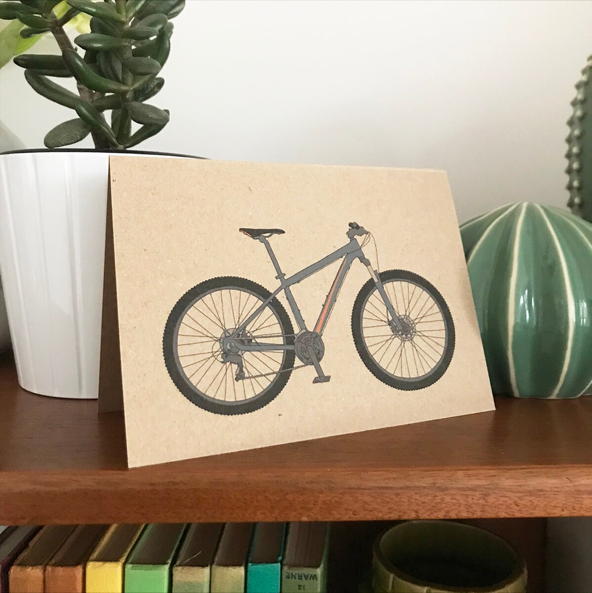 Mountain bike card card for cyclist cycling greetings card | Etsy