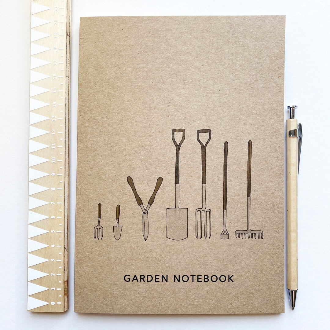 Garden Notebook 100% Recycled A5 Size Garden Tools Notepad Gift for ...
