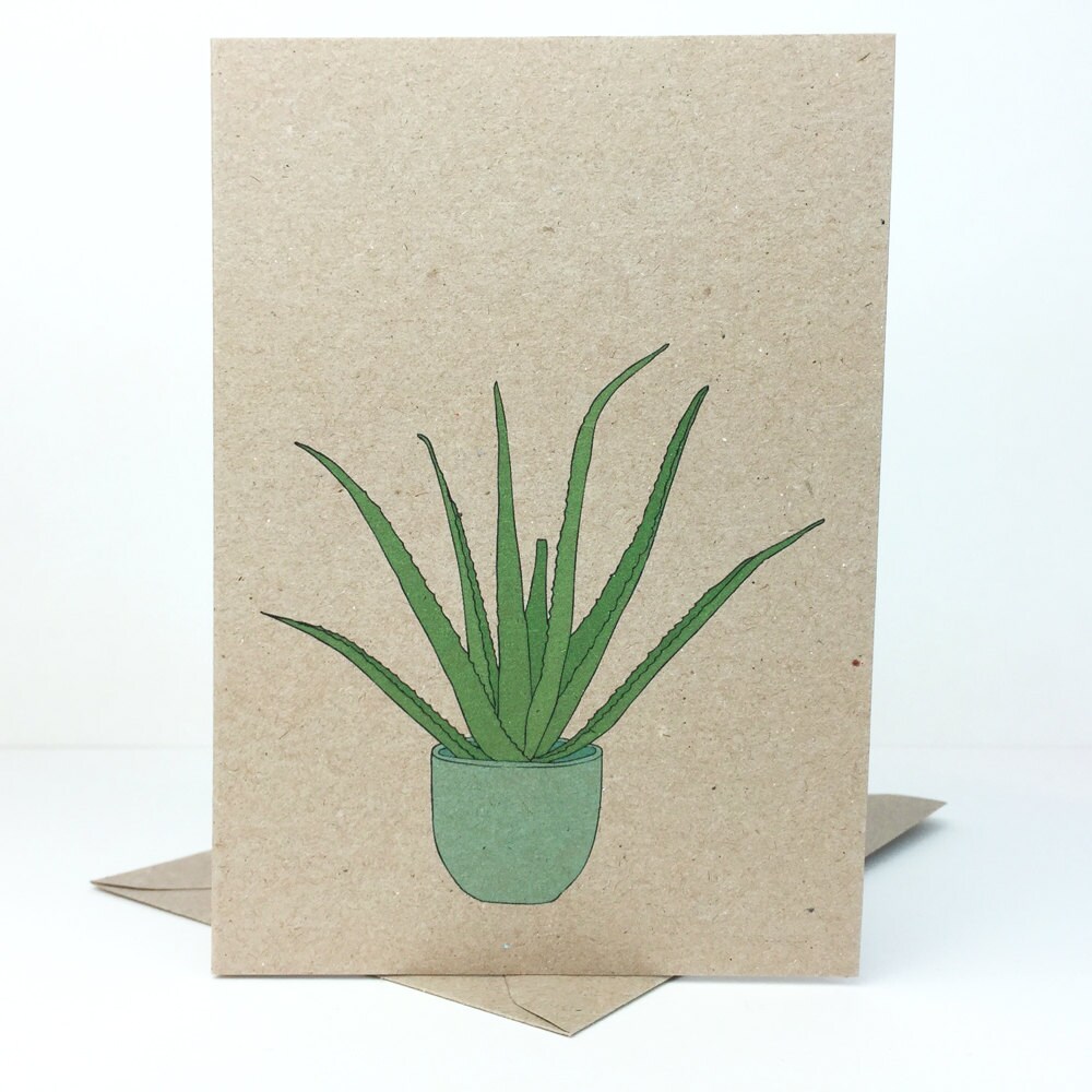 Houseplant cards individual or set house plant / pot plants | Etsy