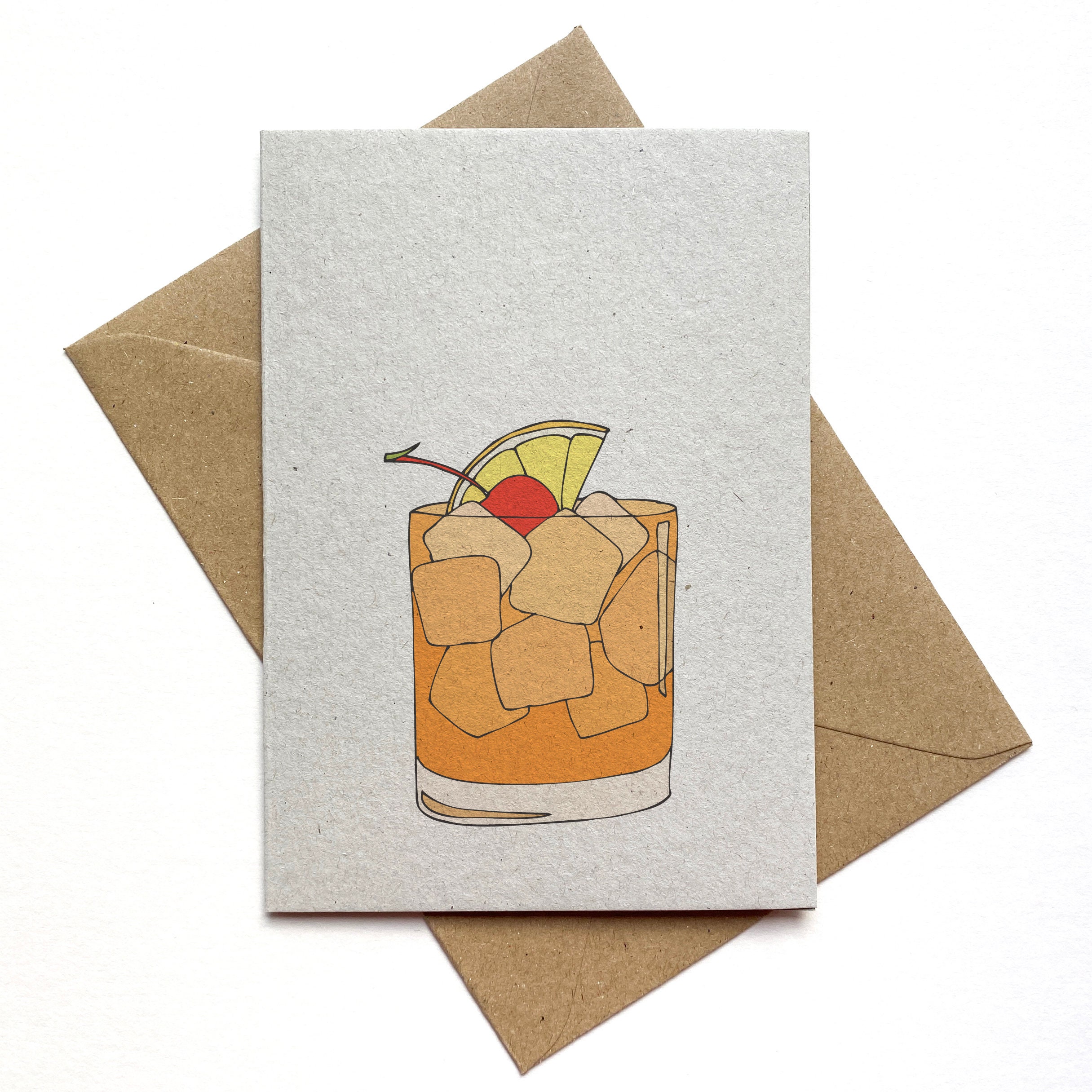 Old Fashioned Cocktail Recipe Card Full Recipe on the Back - Etsy
