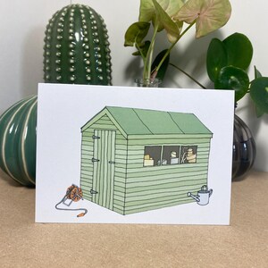 Garden Shed Card - Eco Friendly - Recycled Kraft Card for Gardener ...