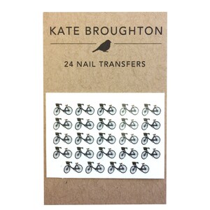 Bicycle Nail Transfers Illustrated Bike Nail Art Stickers Bike Nail ...