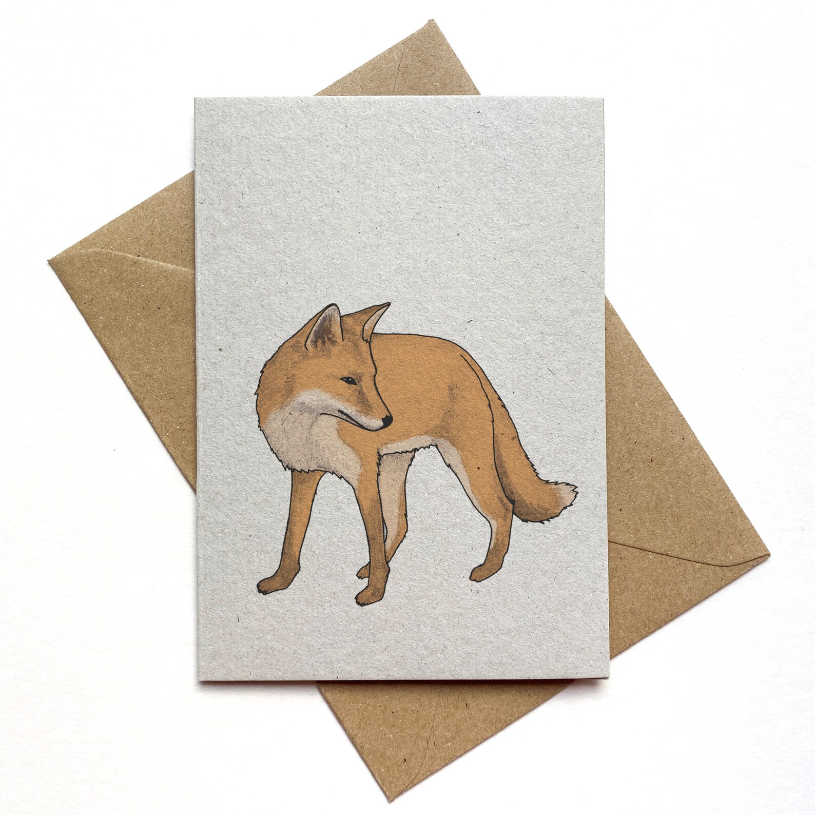 Fox Card Wildlife / Nature / Animal Illustrated Card - Etsy