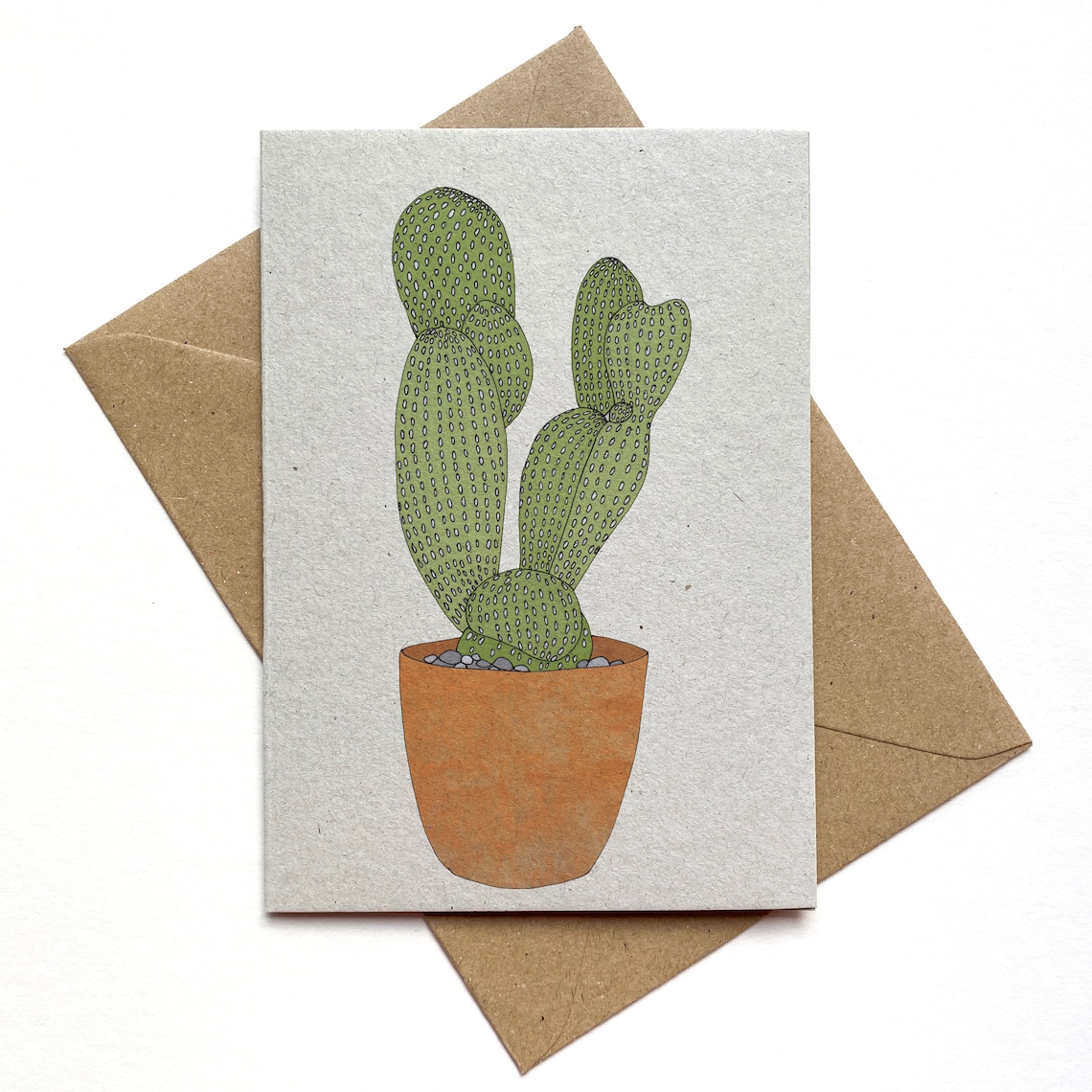 Cactus card No.3 cactus print card cacti illustration | Etsy