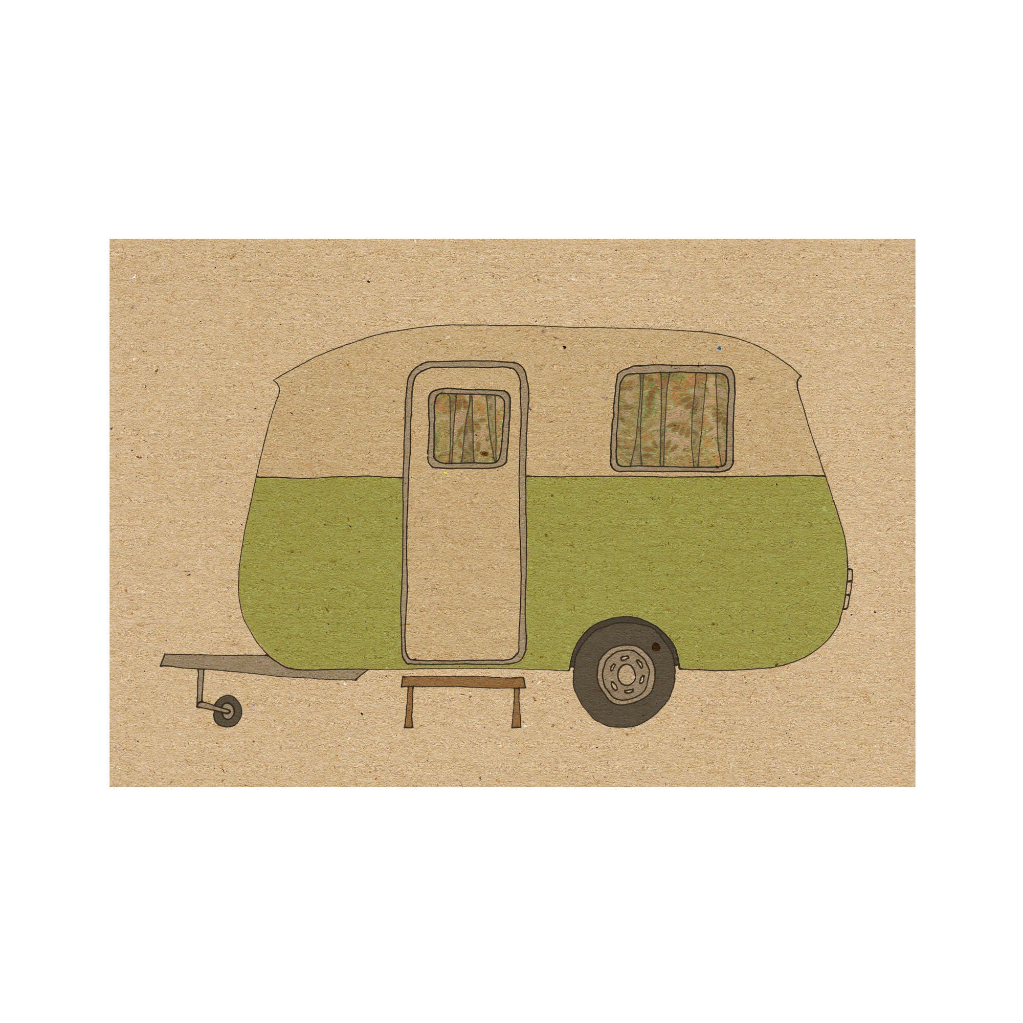 Caravan card camping / holiday / travel / vacation | Etsy