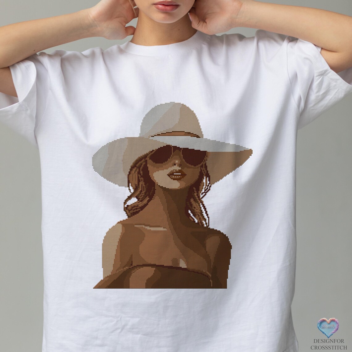 Sophisticated Sun Style. Woman Design for Cross Stitch - Etsy
