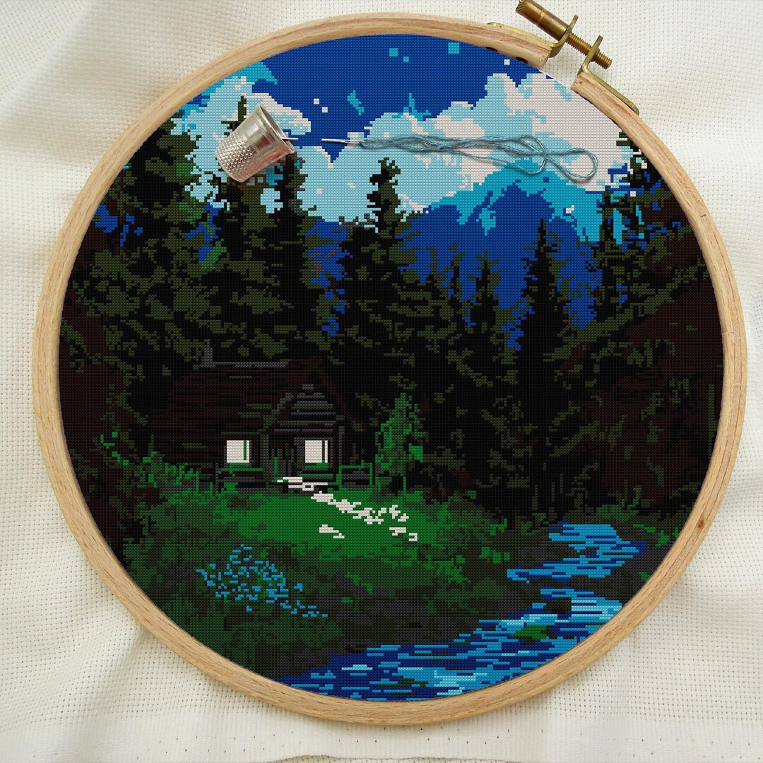 Landscape Design for Cross Stitch - Quiet Forest Evening - Etsy