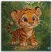 Cute Tiger Cub in the Jungle. Animal Design for Cross Stitch - Etsy