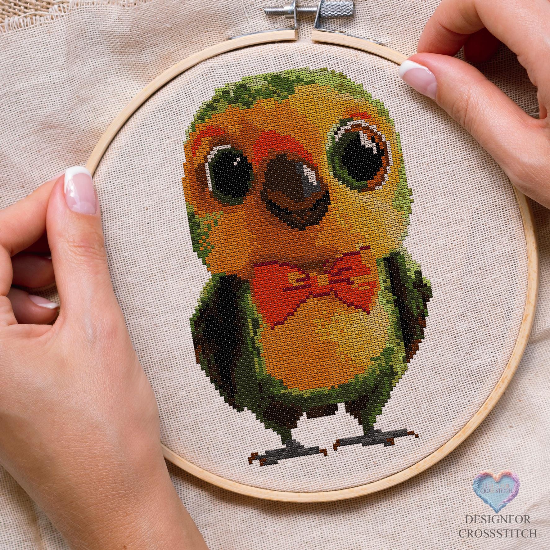 Dapper Parrot. Bird Design for Cross Stitch - Etsy