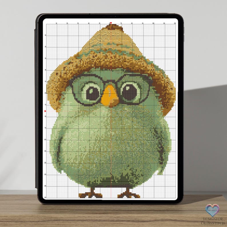 Bird Design for Cross Stitch - Dapper Green Chirper - Etsy