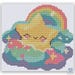 Happy Star on Clouds. Easy Design for Cross Stitch - Etsy