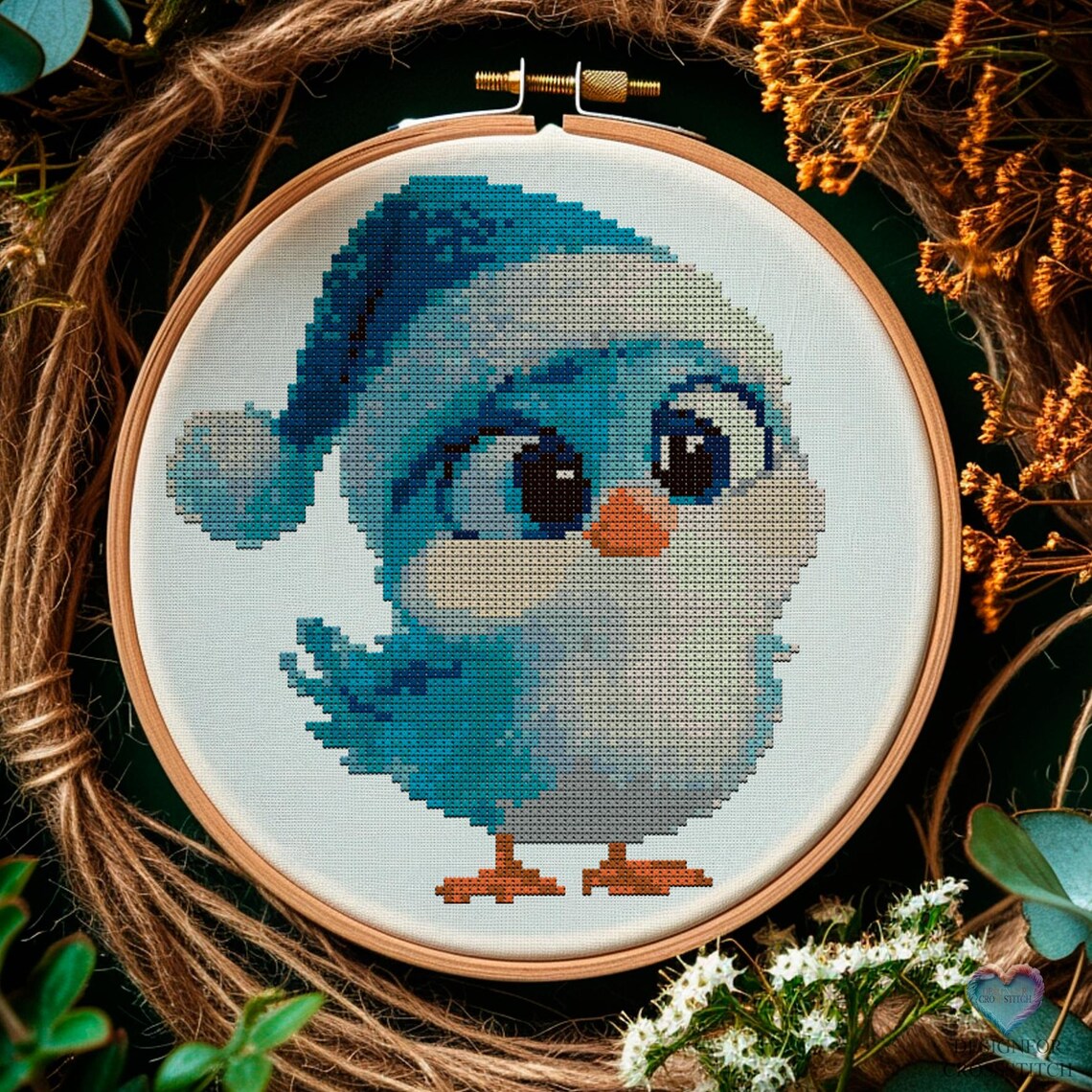 Bird Design for Cross Stitch - Winter's Little Songbird - Etsy