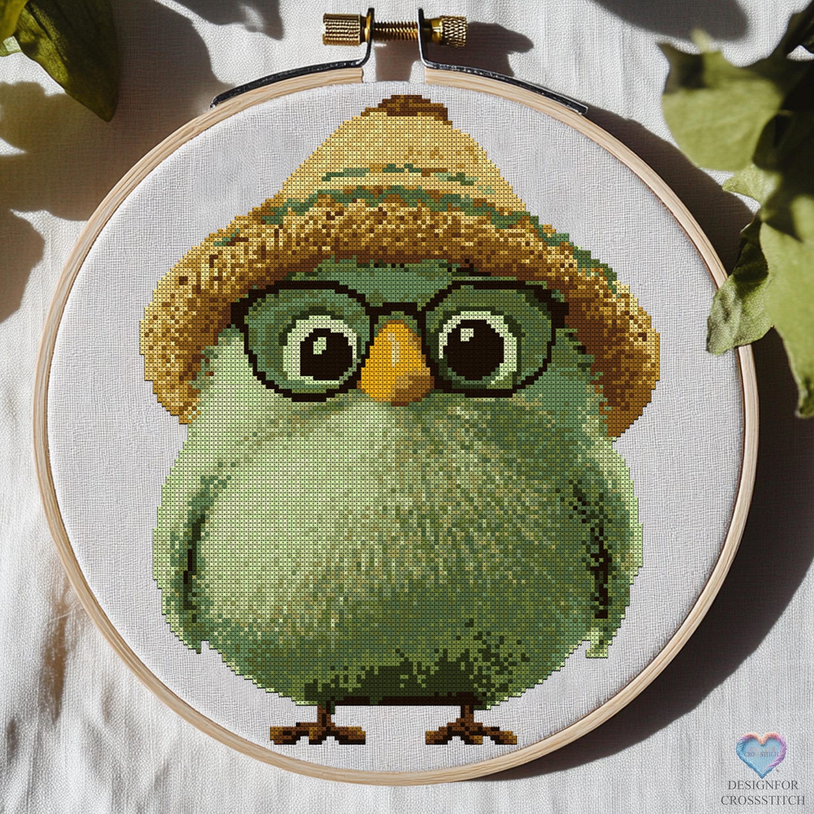 Bird Design for Cross Stitch - Dapper Green Chirper - Etsy