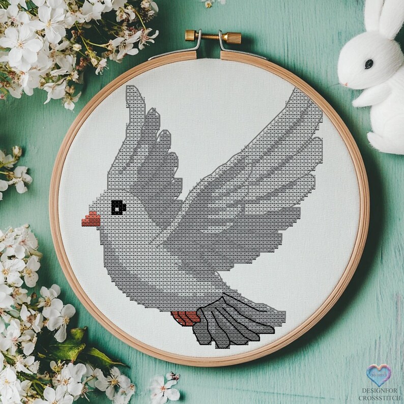 Gentle Dove Flight. Easy Design for Cross Stitch - Etsy