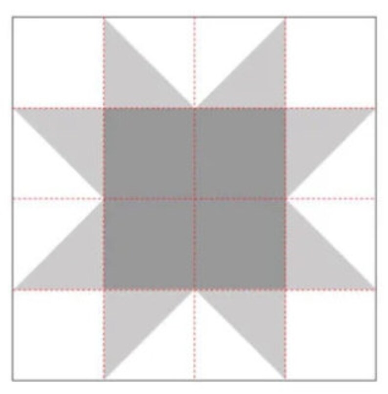 Counted Cross Stitch Sawtooth Star Quilt Block Pattern - Etsy