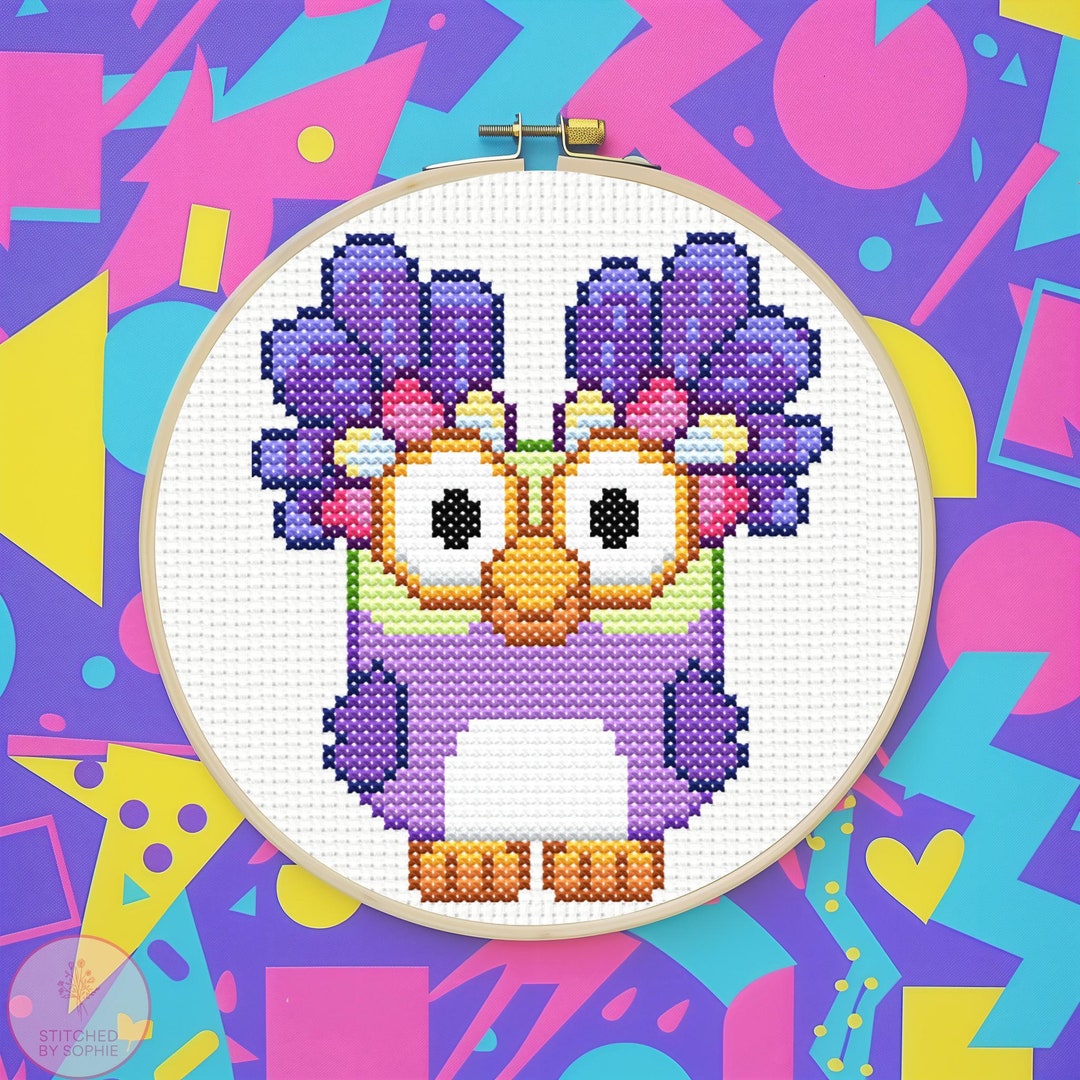 Bluey Chattermax Cross Stitch Pattern, Australia, Kids, Cartoon, Bingo ...