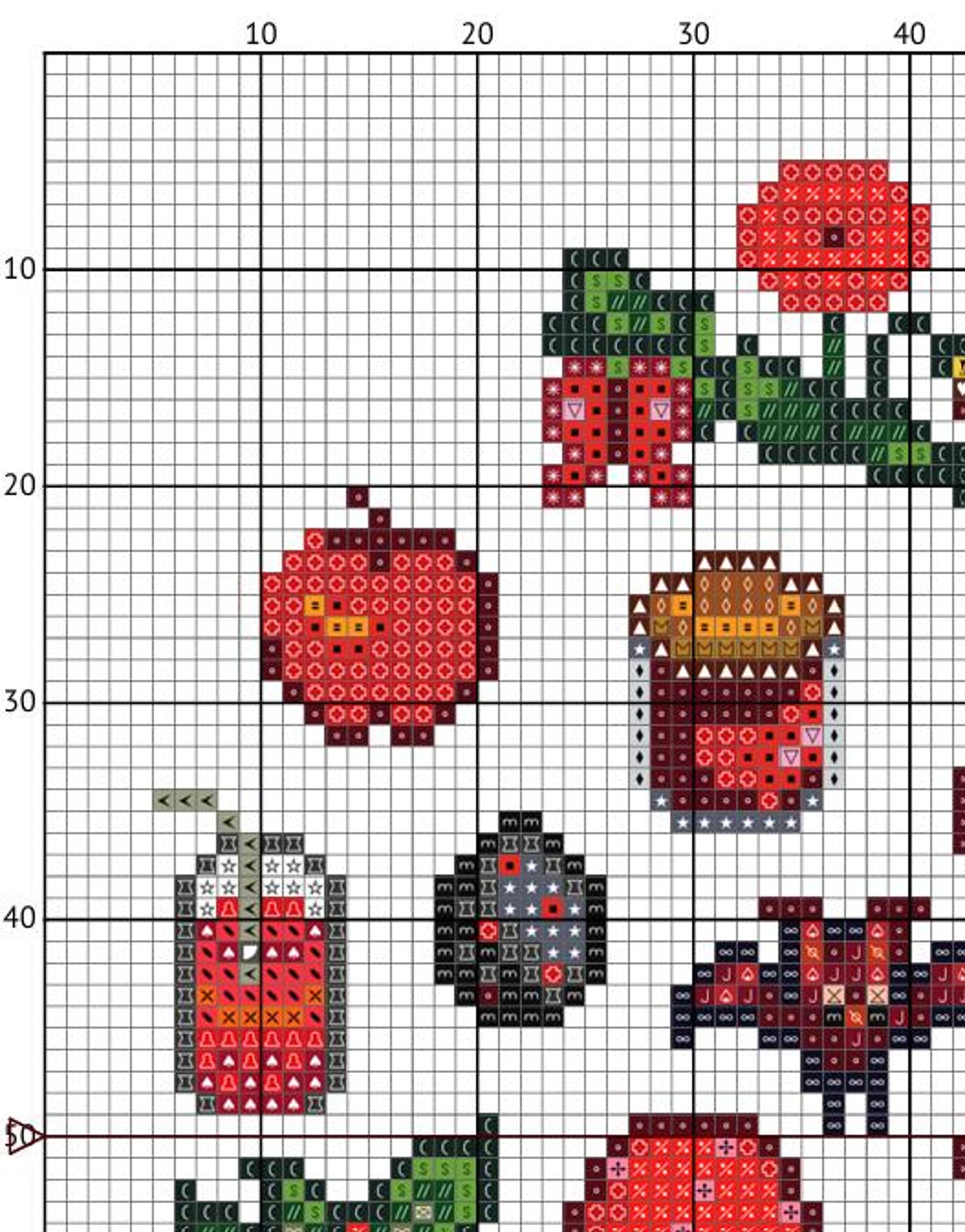 Stardew Valley Cross Stitch Red Pallette SDV - Etsy Japan