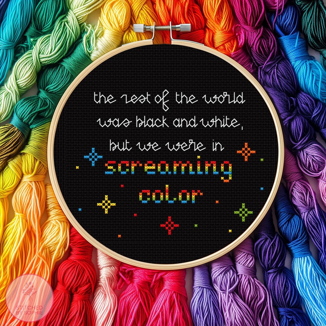 Taylor Swift Cross Stitch Pattern - the Rest of the World Was Black and ...