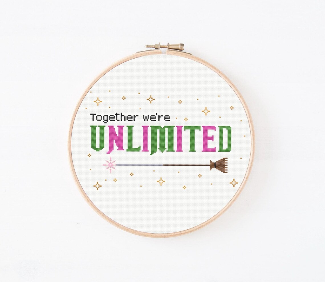 Wicked Cross Stitch Pattern: Together We're Unlimited (PDF Download) - Etsy