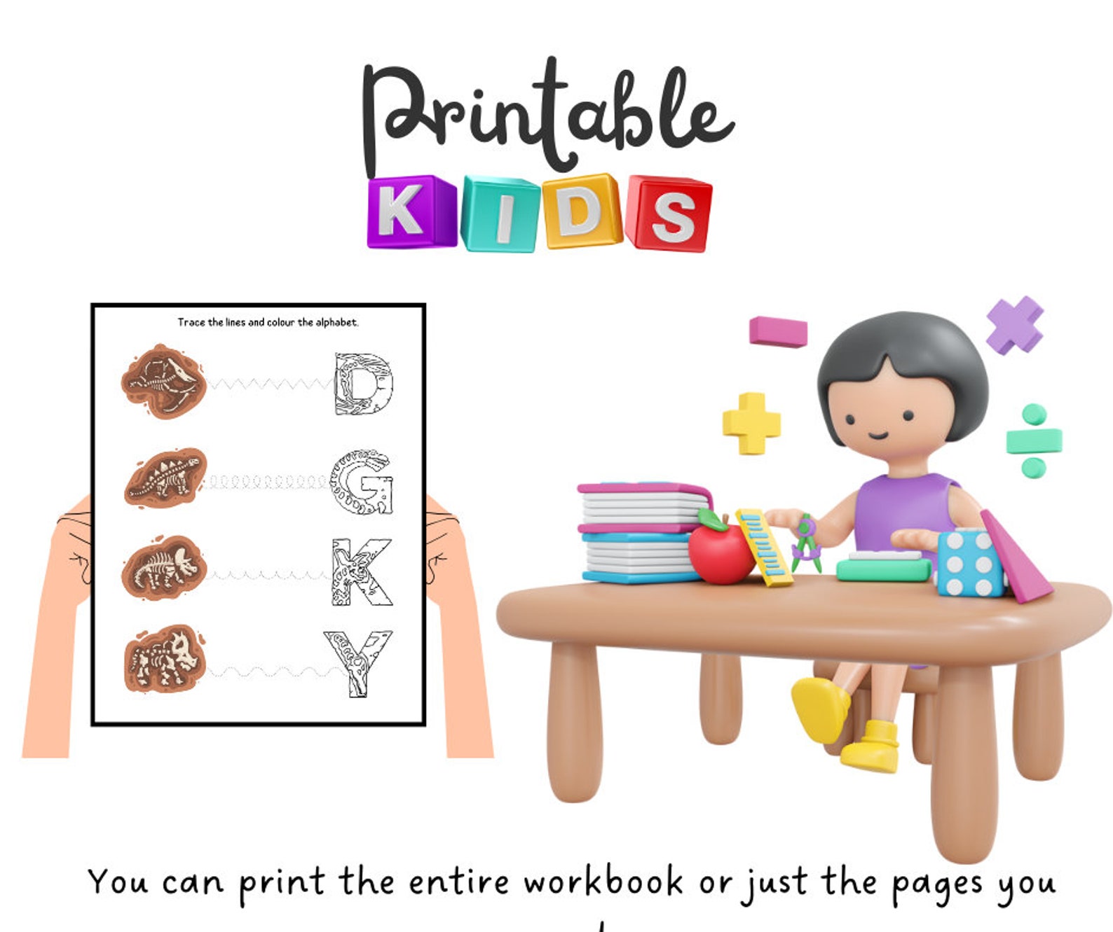 Dinosaur Alphabet Adventures: Fun & Educational Printable Activities ...