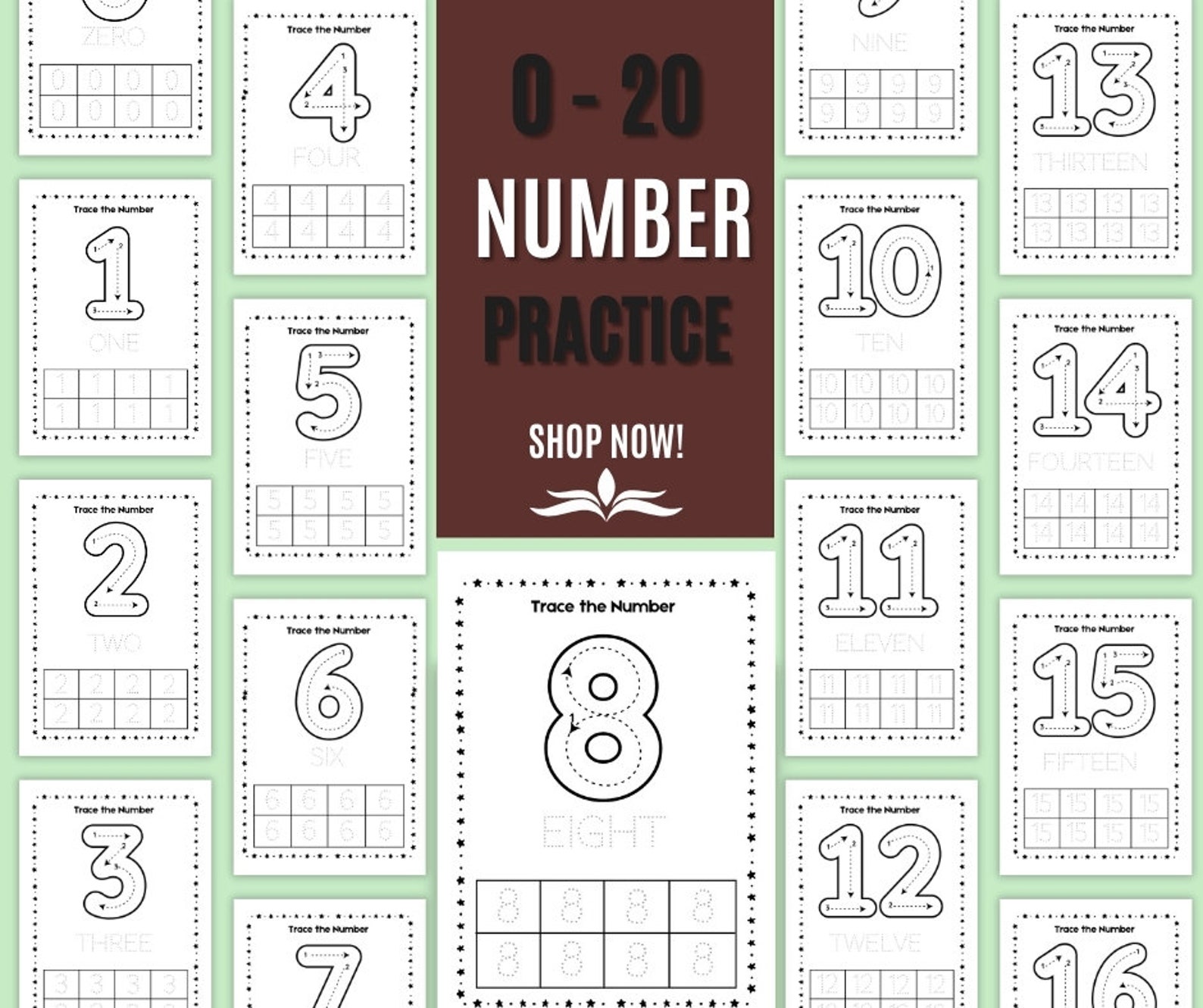 123 Number Line Tracing for Kids, Trace Line Practice, Printable Busy ...