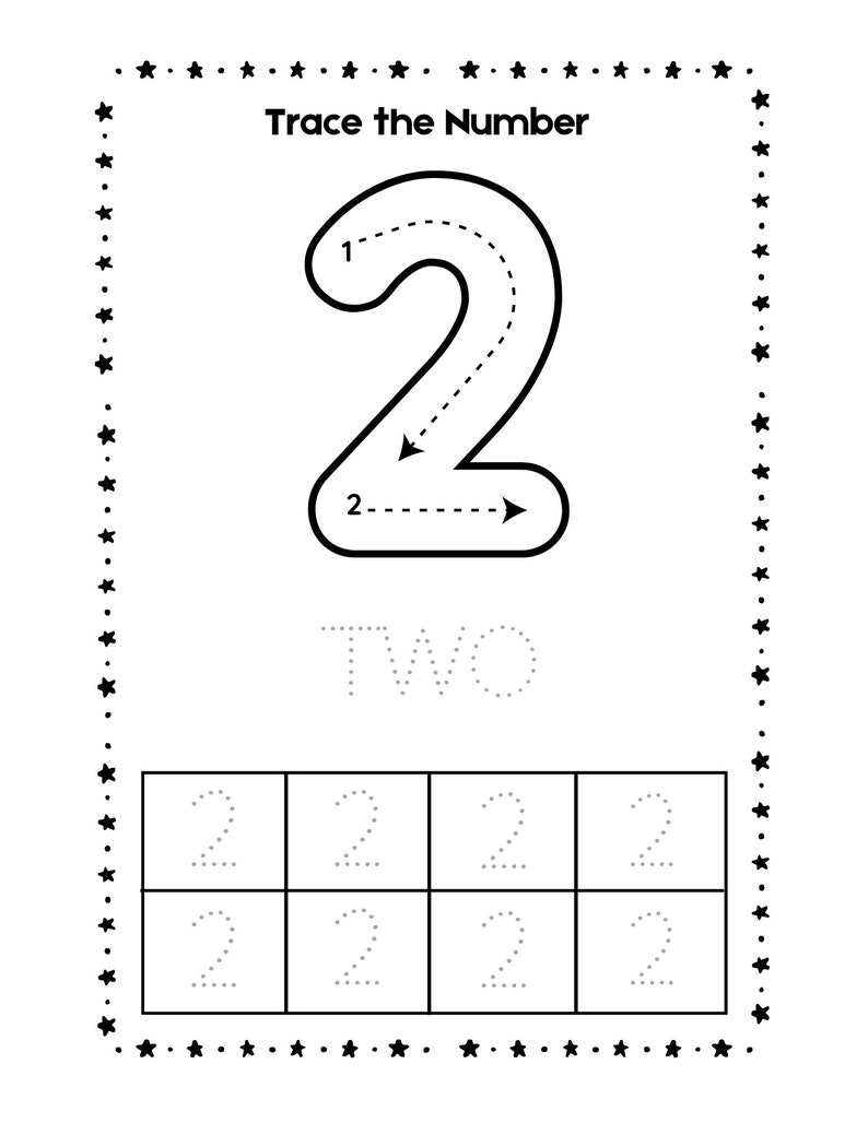 123 Number Line Tracing for Kids, Trace Line Practice, Printable Busy ...