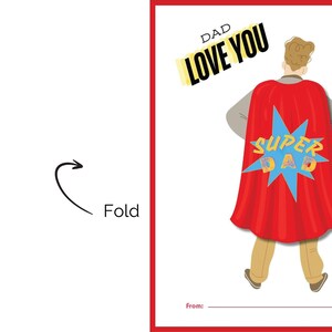 Father's Day Printable Card, Super Dad Printable, Digital Father's Day ...