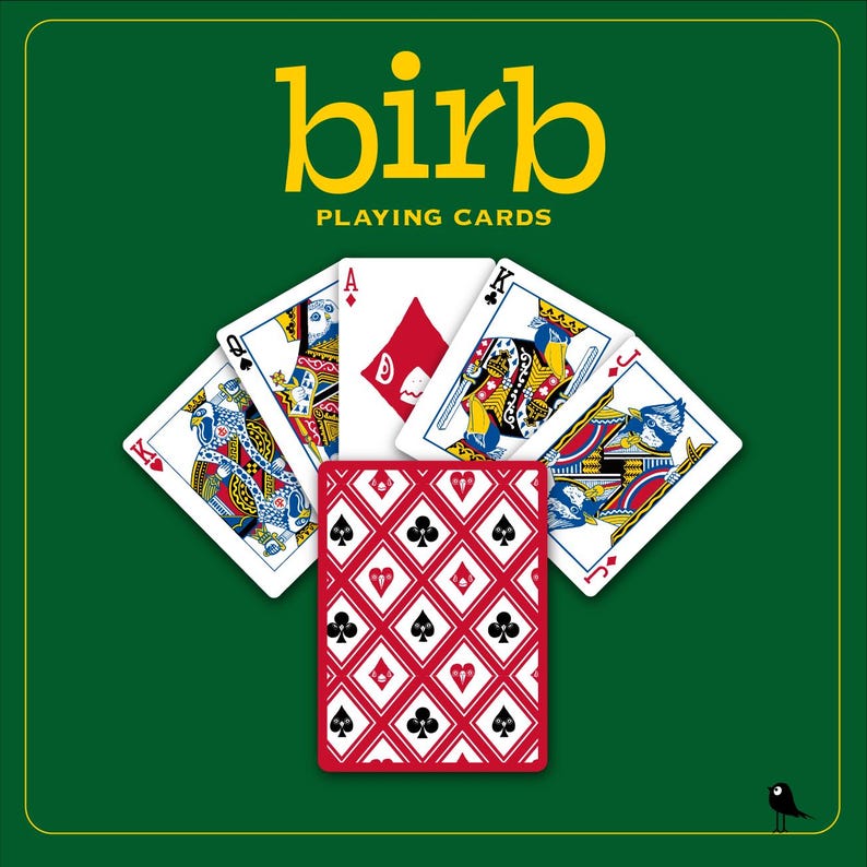 Bird Playing Cards | Hand-drawn Poker Deck | Unique Wildlife Gift for ...