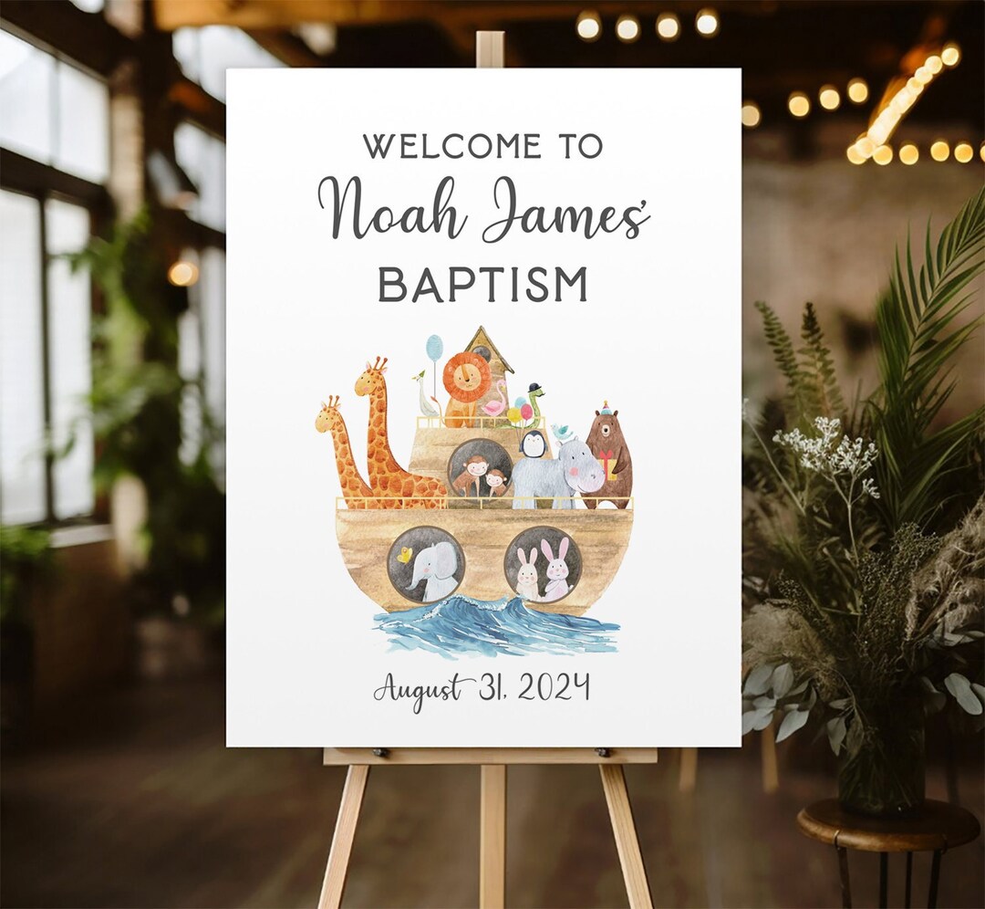Welcome to the Baptism Printable, Baptism Welcome Sign, Personalized ...