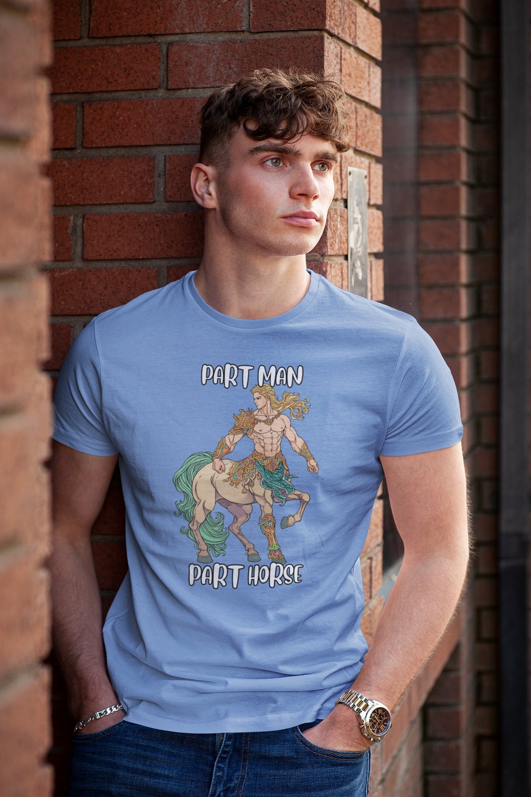 Part Man - Part Horse, Majestic Blond Centaur | Unisex T-shirt ...
