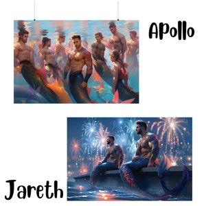 Mermen of 2024 - Poster Collection | Poster Version of 2024 Calendar ...