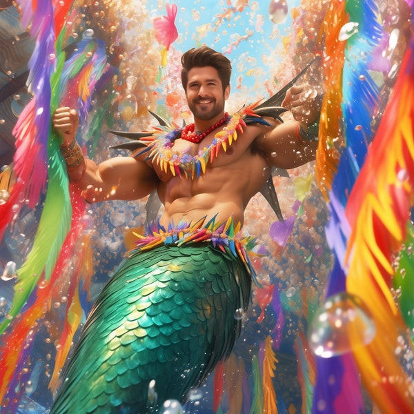 Merman Art - Etsy