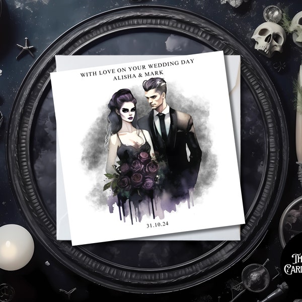 Gothic Wedding Card - Etsy UK