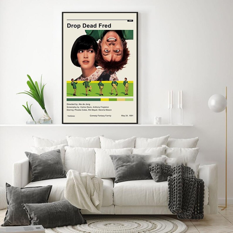 Drop Dead Fred Vintage Poster Midcentury Movie Poster Wall Art Home ...