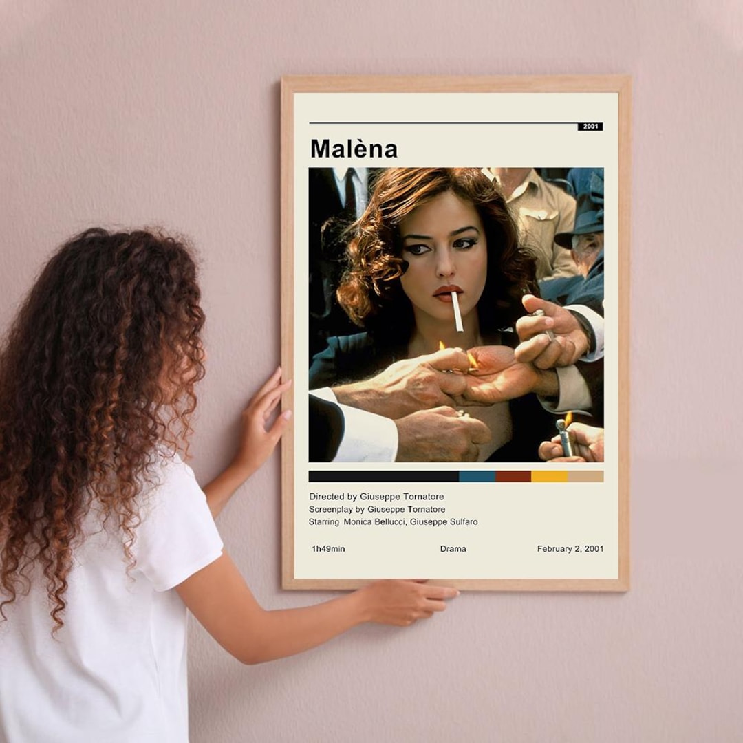Malèna Vintage Poster Minimalist Movie Poster Wall Art Home Decor ...
