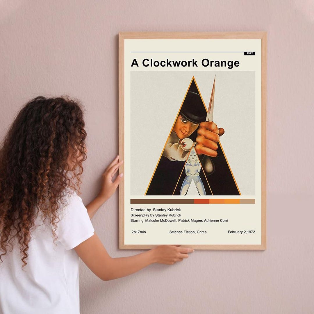 A Clockwork Orange Vintage Poster Minimalist Movie Poster Wall Art Home ...